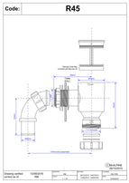 McAlpine R45 1½" Complete Screened Tank Overflow Connector – Tradehutdirect