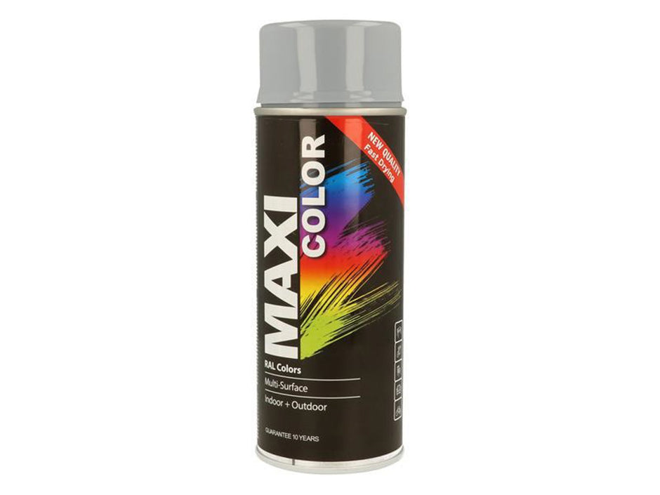 Maxicolor Maxicolor Spray Gloss Silver Grey Ral7001 400Ml – Tradehutdirect
